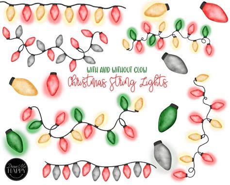 Christmas Lights Clipart Sting Lights Clipart Festive Lights Holiday