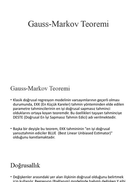 Gauss Markov Teoremi Pdf