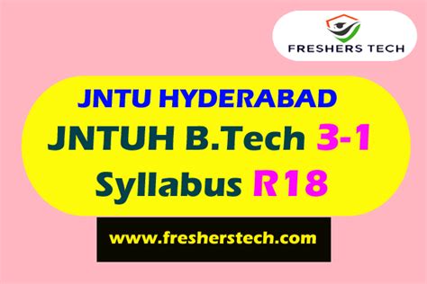 JNTUH B TECH Syllabus R Books PDF Civil EEE ECE CSE IT ME