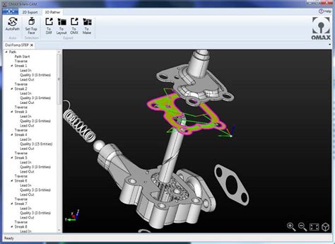waterjet cutting cam software generates tool paths from 3 d models