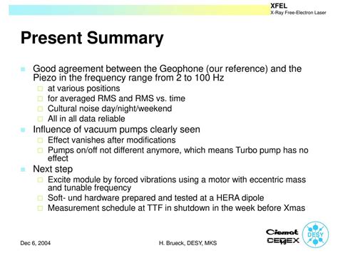 Status Of The TESLA Magnet Package And Vibrations At TTF Ppt Download