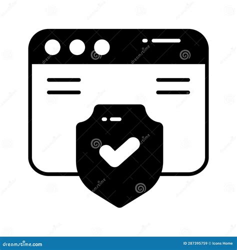 Web Browser Protection Secure Website Vector Design Secure Shield