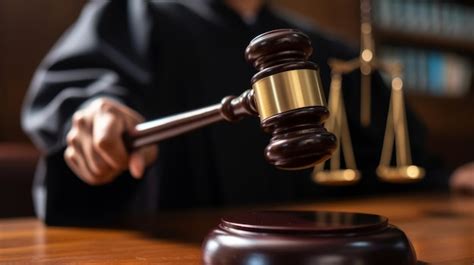 Premium Photo Judge Striking The Gavel To Commence A Court Session