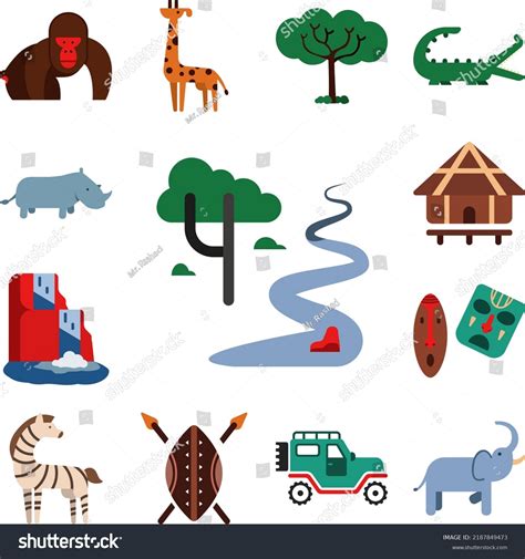 River Landscape Tree Icon Collection Other Stock Vector Royalty Free 2187849473 Shutterstock