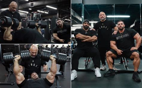 Hadi Choopan And Derek Lunsford Train Chest With Hany Rambod 3 Weeks