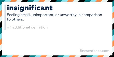 Insignificant Definition Meaning And Examples In English