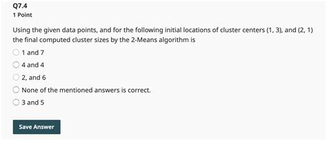 Solved Q Points Given The Following Set Of Data Points Chegg Com