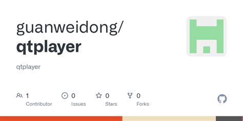 GitHub Guanweidong Qtplayer Qtplayer