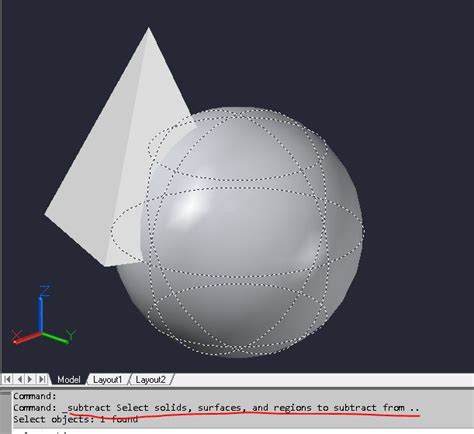 Subtract Tool In Autocad Grabcad Tutorials