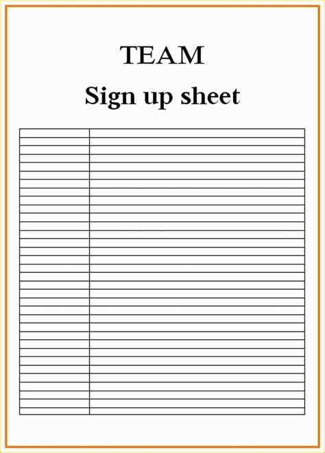 Free Sign Up Sheet Template Of Sign Up Sheets Free Word Excel Pdf Hot Sex Picture