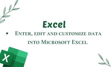 Enter And Edit Data Into Microsoft Excel By Nessazanali Fiverr