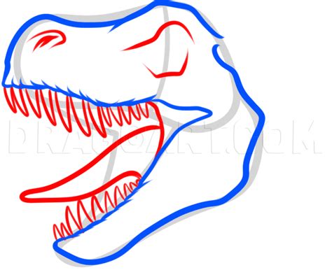 How To Draw A T Rex Head Drawing Step By Step By Dawn DragoArt