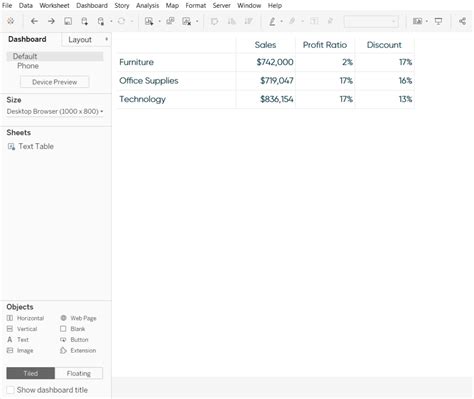 How To Drill Into A Single Row Of A Text Table In Tableau
