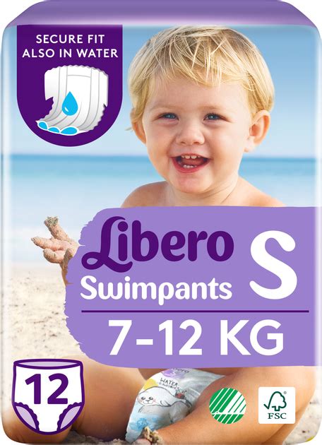 Подгузники-трусики детские для плавания Libero Swimpants Small 7-12 кг ...