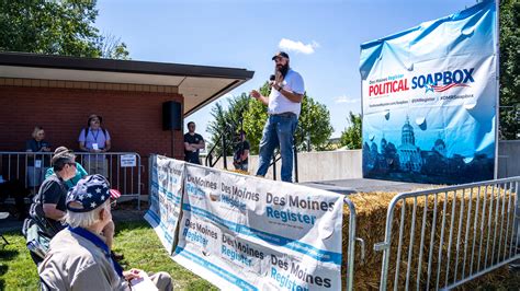 Photos Nicholas Gluba Speaks At Dmr Soapbox At Iowa State Fair
