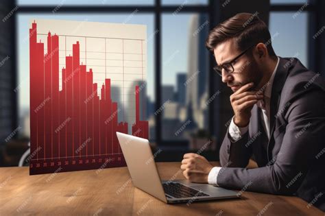 Premium Photo Sad Man Holds Declining Chart Symbolizing Beginning Of