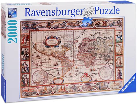 Ravensburger Пъзел Ravensburger от 2000 части Древна карта на света от 1650 16633 цени и