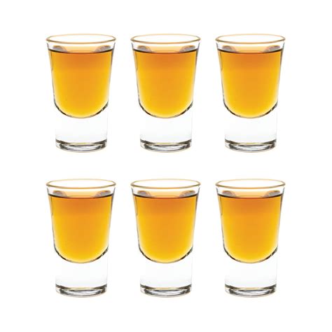 Vikko 1 Ounce Shot Glasses Set Of 6 Small Liquor And Spirit Glasses Durable Tequila Bar