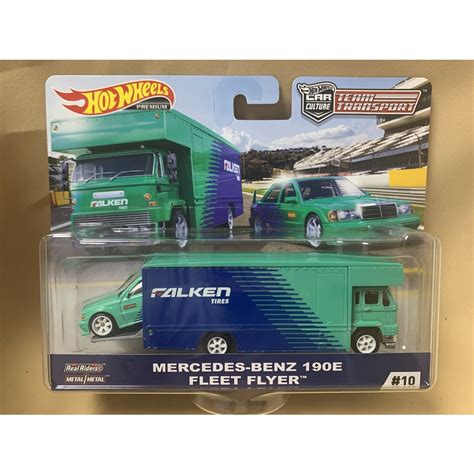Hot Wheels Team Transport 10 Mercedes Benz 190e With Fleet Flyer Shopee Malaysia