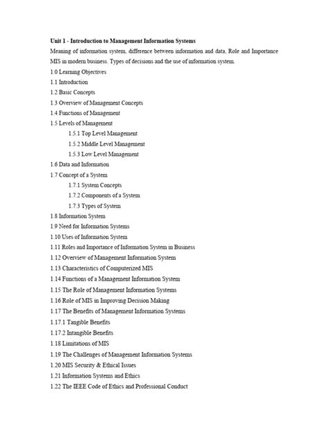 Unit 1 Vh Pdf Information System