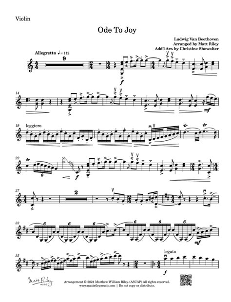 Matt Riley Ode To Joy Violin