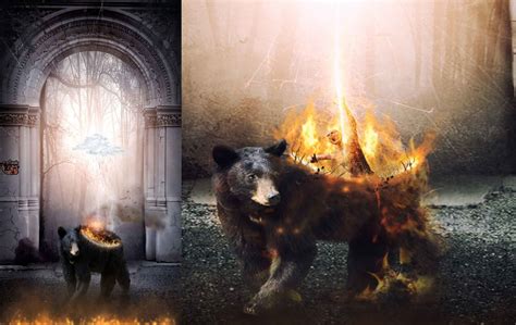 burning Bear | Photoshop Manipulation Tutorial | Fantasy Photo Effects ...