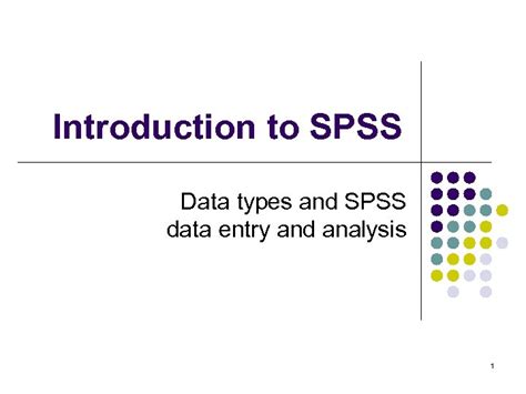 Introduction To Spss Data Types And Spss Data