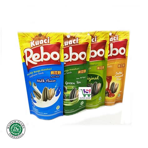 Rebo Kuaci Biji Bunga Matahari 70 Gram Original Milk Green Tea