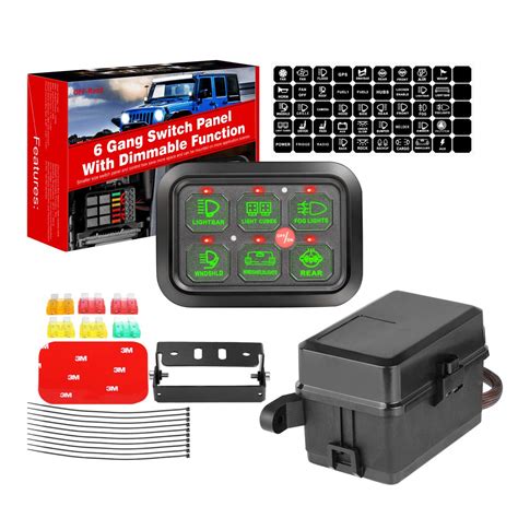 Buy 6 Gang Switch Panel Automatic Dimmable Swatow Industries Switch Pod Electronic Relay System