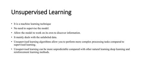 Supervised And Unsupervised Learning Pptx