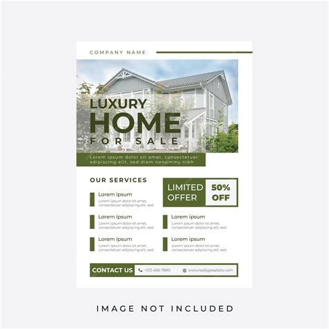 Premium Vector Luxury Home For Sale Flyer Template
