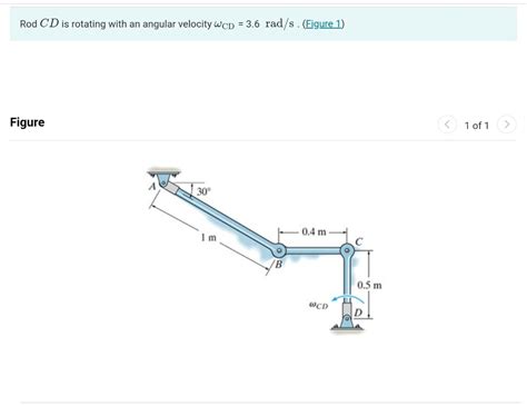 Solved Rod CD Is Rotating With An Angular Velocity Chegg