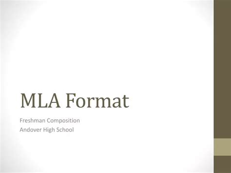 PPT MLA Format PowerPoint Presentation Free Download ID 5380597