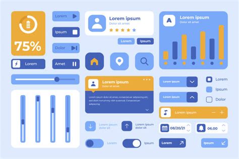 6600 Widget Graphical User Interface Ilustrasi Grafik Vektor And Clip