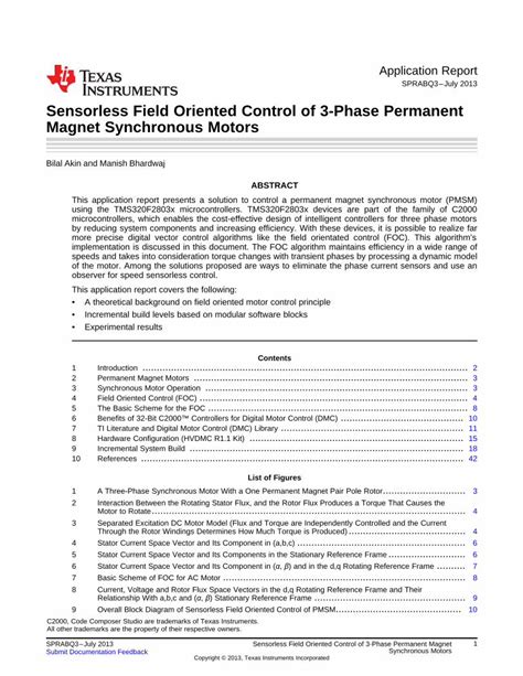 PDF Sensorless Field Oriented Control Of Phase Permanent PDF File Basic Scheme Of FOC
