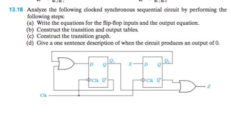 Solved 1318 Analyze The Following Clocked Synchronous
