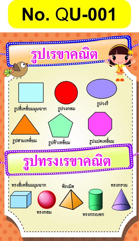 รูปทรงเรขาคณิต ป้ายไวนิล ขนาด School Beautiful Design1