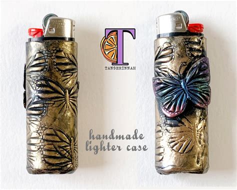 Butterfly Lighter Case Holder Sleeve Cover Fits Bic Lighters Handmade