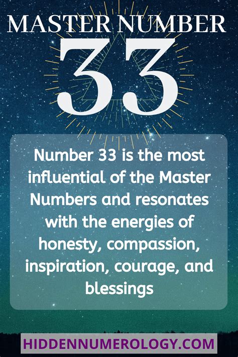 Master Number 33 In Numerology
