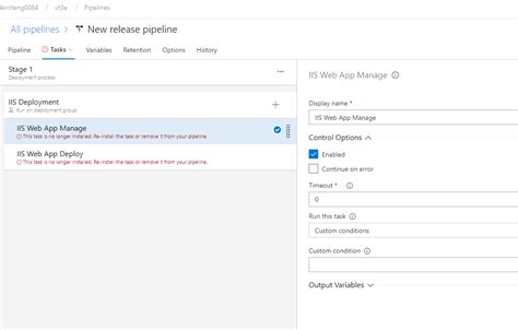 Azure Devops This Task Is No Longer Installed Re Install The Task Or Remove It From Your