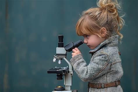 Premium Photo A Budding Scientist Peering Into The World Of Infinite