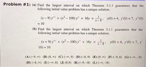 solved a find the largest interval on which theorem 3 1 1