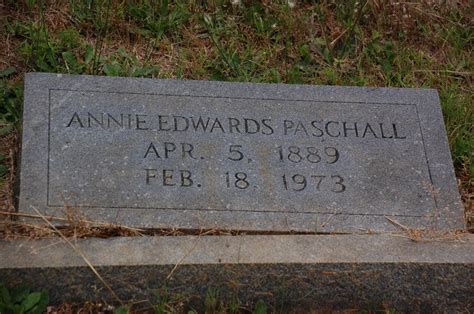 Annie Lee Edwards Paschall 1889 1973 Find A Grave Memorial