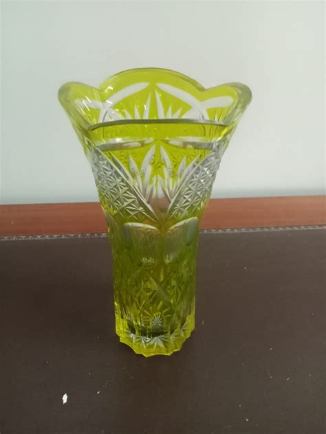 Bohemian Cut Glass Vase Revive Antiques And Decor