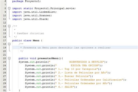 Proyecto De Estructura De Datos En Java Clase Menú Y Todos Sus Métodos