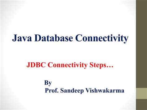 Jdbc Ppt Pptx