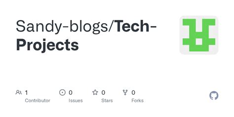 GitHub Sandy Blogs Tech Projects