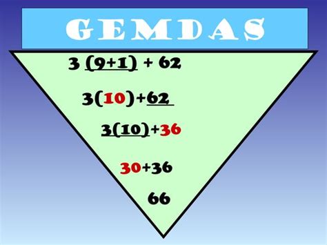 Order Of Operations Gemdas Grade 6 Ppt