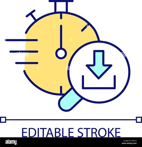 Downloading Speed RGB Color Icon Stock Vector Image Art Alamy