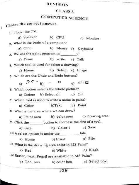 Computer Science Class 3 Pdf Cursor User Interface Area